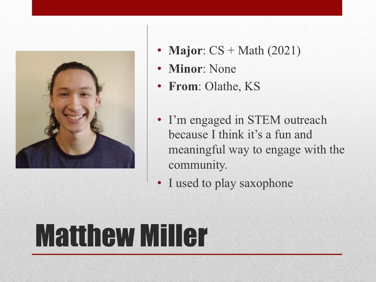 Matthew Miller – Center for STEM Education